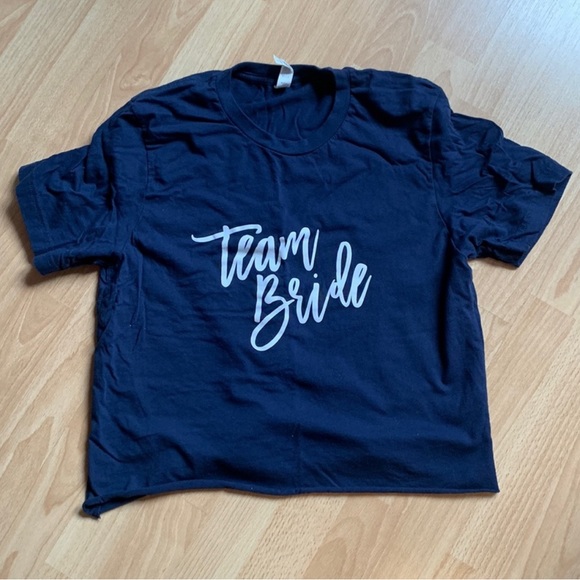 Tops | Navy Blue Team Bride Tee | Poshmark